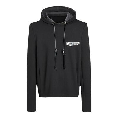 455EMBLE原创垫肩西装袖连帽卫衣