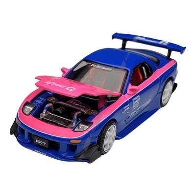 现货 POPRACE 1:64  马自达RX7 RE-AMEMIYA雨宫 开盖合金车模