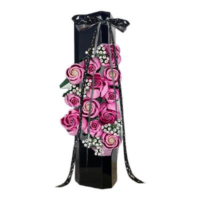 KGBOX10374粉玫瑰花束展示盒