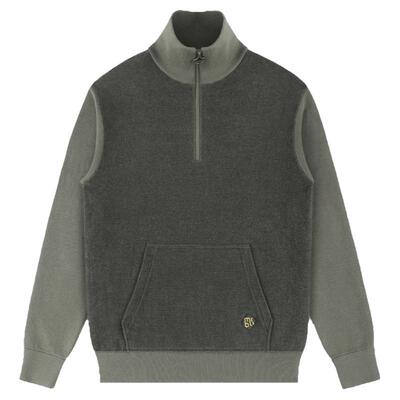 MrBu布先生立领羊毛牛角扣开衫男