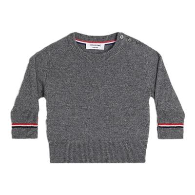 [五折优惠]THOM BROWNE 婴儿春夏条纹羊绒套头衫针织衫毛衣