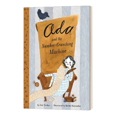 英文原版小说 Ada and the Number-Crunching Machine 艾达与数据机器 精装绘本 英文版 进口英语原版书籍