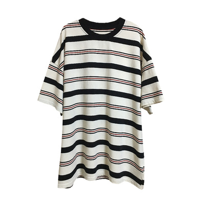 TYJR夏季新款条纹短袖T恤女上衣