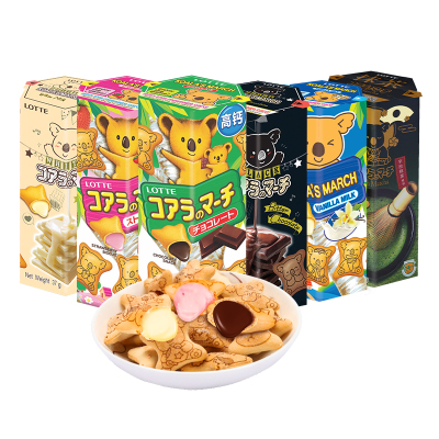 日本乐天小熊饼干注心巧克力37克