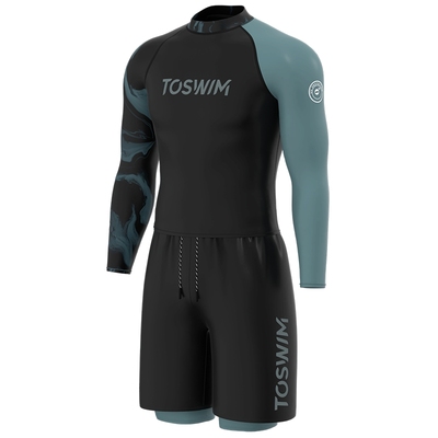 TOSWIM男士泳衣泳裤防晒速干保暖游泳裤温泉裤男款2023新款冲浪服