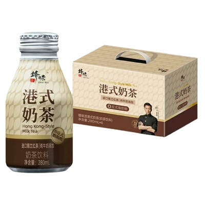 锋味派港式奶茶即饮奶茶瓶装