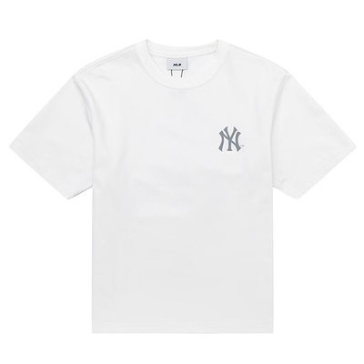 MLB男女26夏季新款老花后背大标NY印花休闲运动短袖T恤3ATSM0463