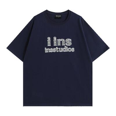 INSstudios小香风珍珠LOGO短袖