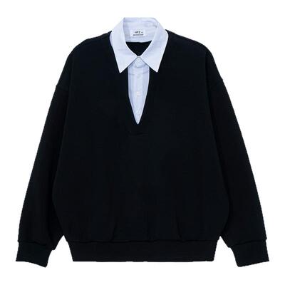 Holocene假两件拼接卫衣套装男