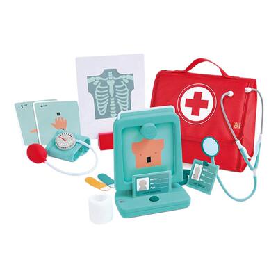 Hape萌医趣味诊疗套装儿童过家家仿真小医生牙医扮演玩具听诊器