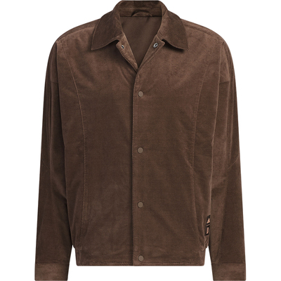 阿迪达斯男士复古翻领灯芯绒外套