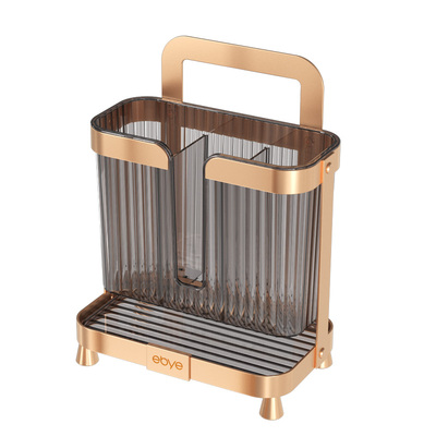 厨房太空铝筷子勺子收纳盒壁挂式