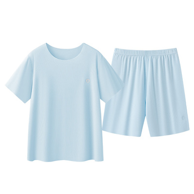 松山棉店无痕儿童家居服套装透气