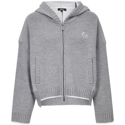 ONLY双向拉链开衫针织衫