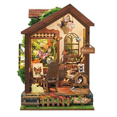 迷你书立蝴蝶之家手工拼装模型