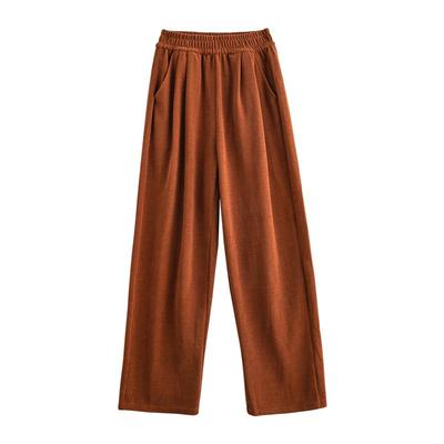 高腰休闲假日概念长裤阔腿