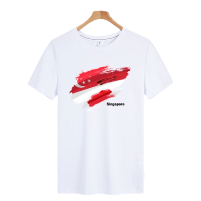 马来西亚缅甸印度国旗短袖t恤衫