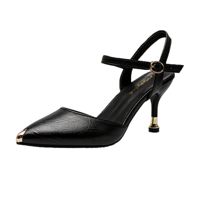 2021夏季新款中跟真皮工作鞋女鞋