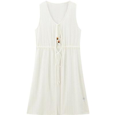 【商场同款】乐町无袖系带连衣裙女2025年夏季新款裙子C1FAF2228