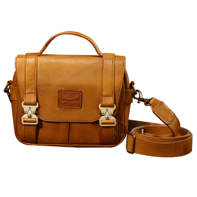 汉名仕真皮邮差包头层牛皮单肩包