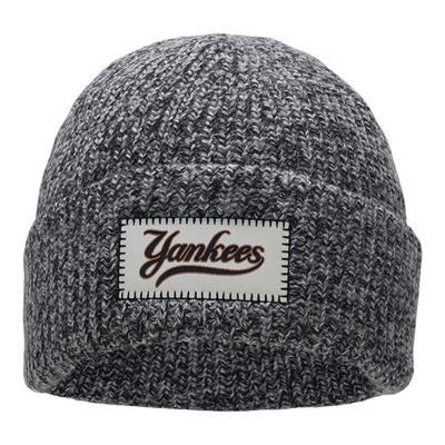 MLB情侣字母贴布含羊毛毛线帽