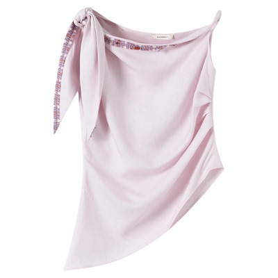 MARRMO/马髦斜肩绑带套头衫上衣