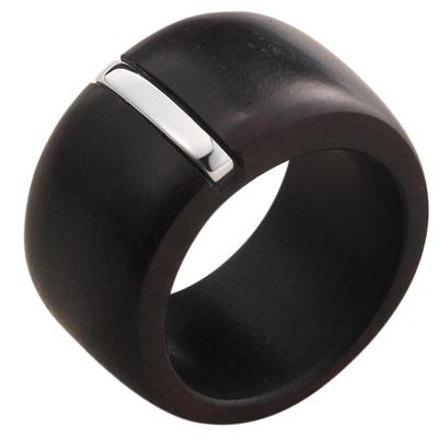 离岛空气一念檀木戒指女食指戒