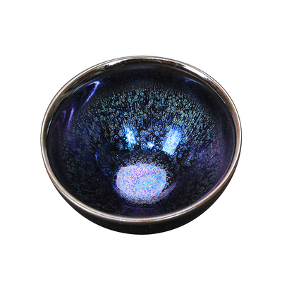 水吉建盏单个七彩曜变茶具主人杯