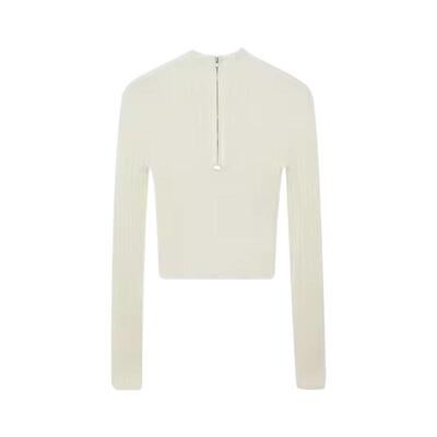 IMMI羊毛绞花拉链套头毛衣