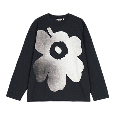 北欧风宽松长袖圆领T恤