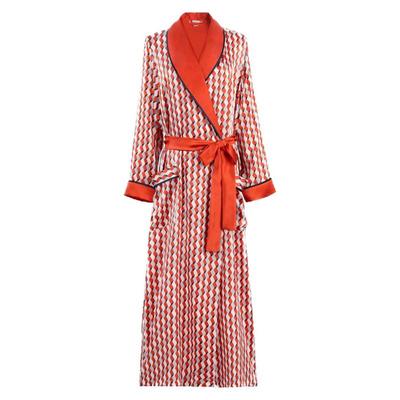 睡袍桑蚕丝宽松家居服