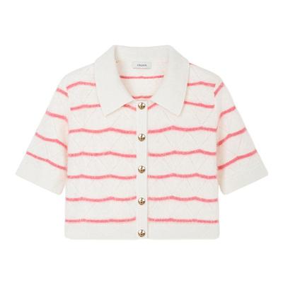 CRUSHCollection毛绒翻领开衫