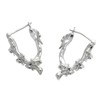 EOLO「霁」缎面蝴蝶耳环女