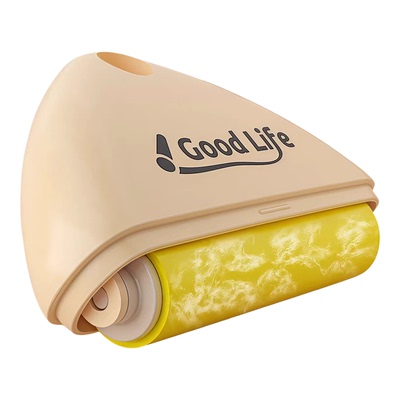 水洗滚筒粘毛器毛刷家用清理宠物床上便携神器除尘撞色三角粘毛器