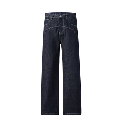 CHANMONTH美式复古原色牛仔裤