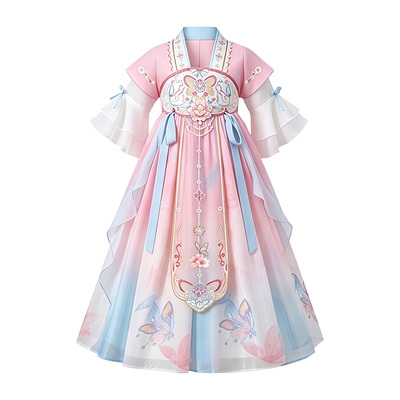 女童汉服夏季中国风连衣裙