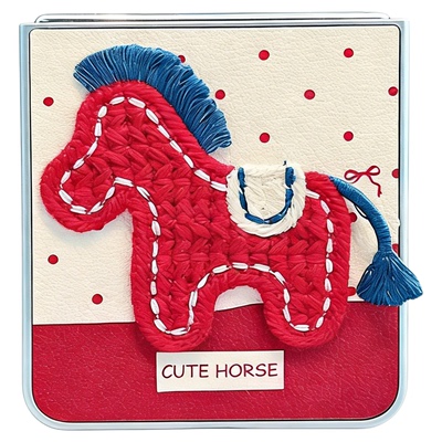 小清新刺绣红色小马适用华为novaflip手机壳新款高级感p50pocket网红爆款折叠手机壳pocket2防摔外壳保护套女