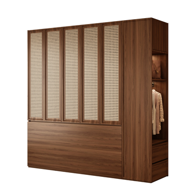 榻榻米床柜一体组合带书桌小户型多功能储物柜双人床卧室床尾衣柜