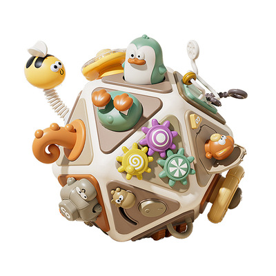 婴儿手拍鼓多面体忙碌球玩具