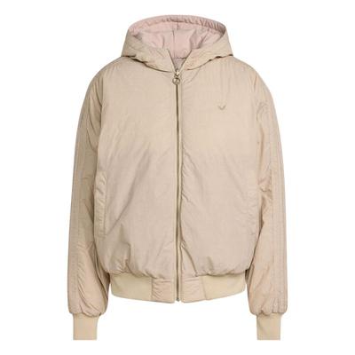 优购adidas阿迪达斯三叶草女子运动休闲连帽棉服保暖外套KC8421