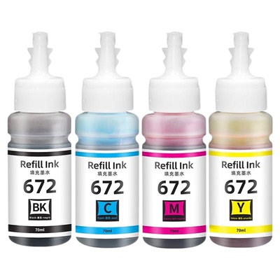 墨冠适用爱普生672墨水 L101 L111 L130 L201 L211 L301 L310 L313 L350 L351 L353 L360 L363填充墨水T6721