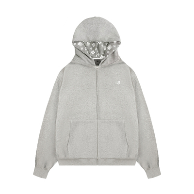 FDR官方店美式印花开衫连帽卫衣