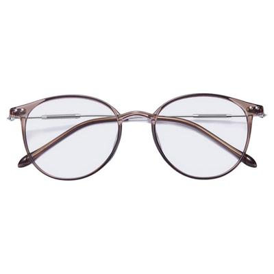 复古圆框防蓝光镜女TR显白冷茶色