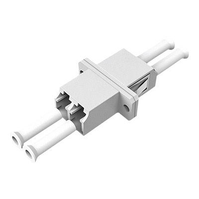 领衔 LC-LC双工耦合器法兰盘光纤连接器转接头小方头单工双工四联光纤适配器法兰锌合金光纤对接头金属分体式