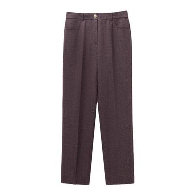 OVV秋冬新款女装日本进口彩点花呢羊毛套装西裤烟管裤子