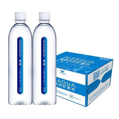 统一ALKAQUA爱夸长白山天然矿泉水360ml570ml*15瓶整箱包邮小瓶水