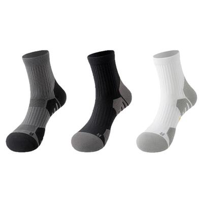 运动袜子男款毛巾底加厚男士长袜