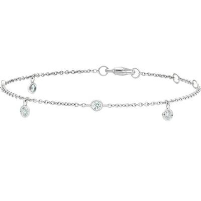 beers戴比尔斯18k五钻手链白金