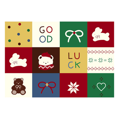 多巴胺复古小狗丝圈入户门垫卡通玄关脚垫刮泥蹭土地垫耐用可水洗