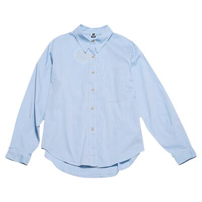 STILLYOU少年感长袖蓝格子衬衫